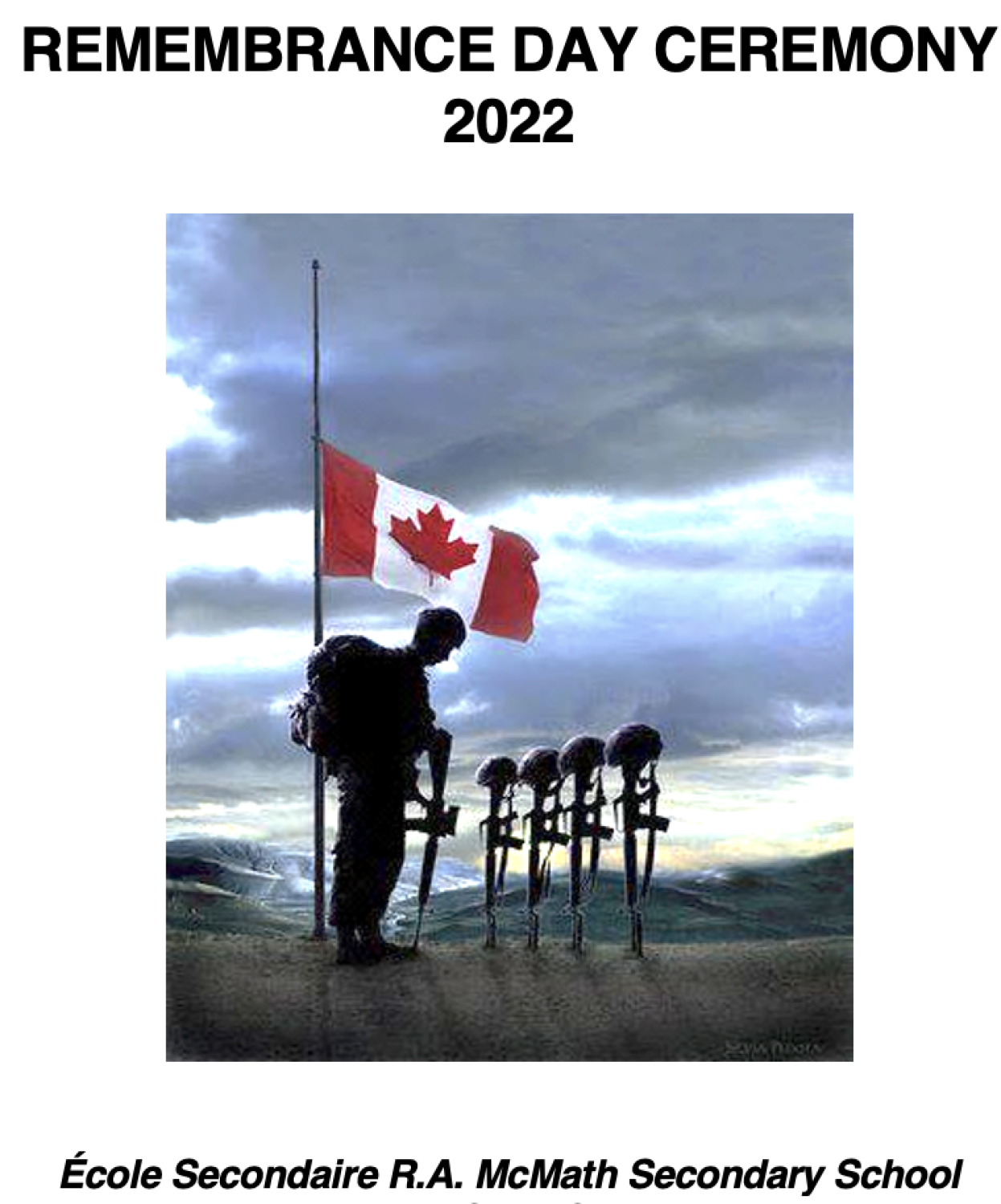 2022 Remembrance Day | École Secondaire R.A. McMath Secondary School 2022 Remembrance Day | École Secondaire R.A. McMath Secondary School